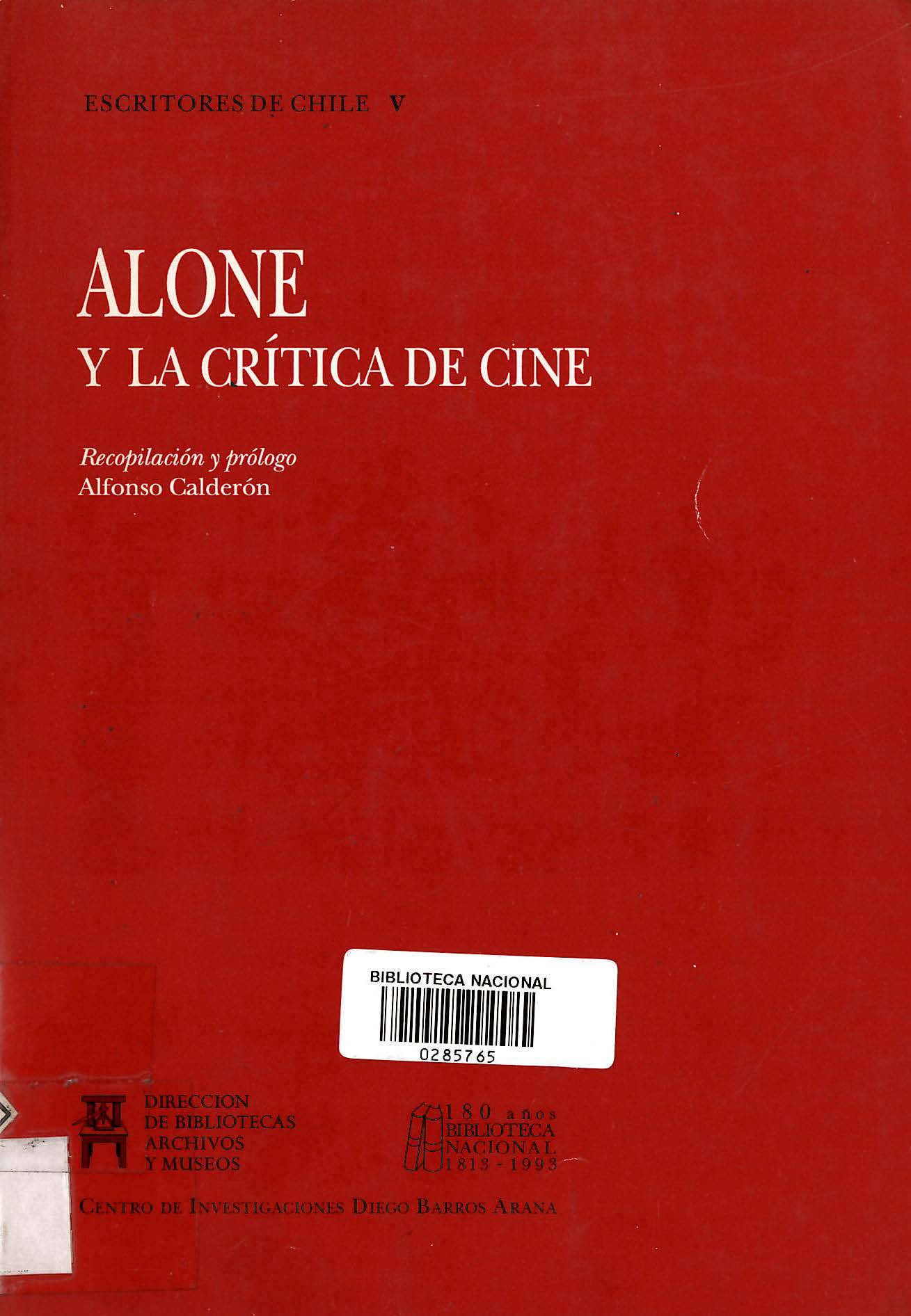 Vol. V Alone y la crítica de cine | Biblioteca Nacional